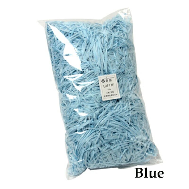 Рафия для подарков 100г Синий, Blue