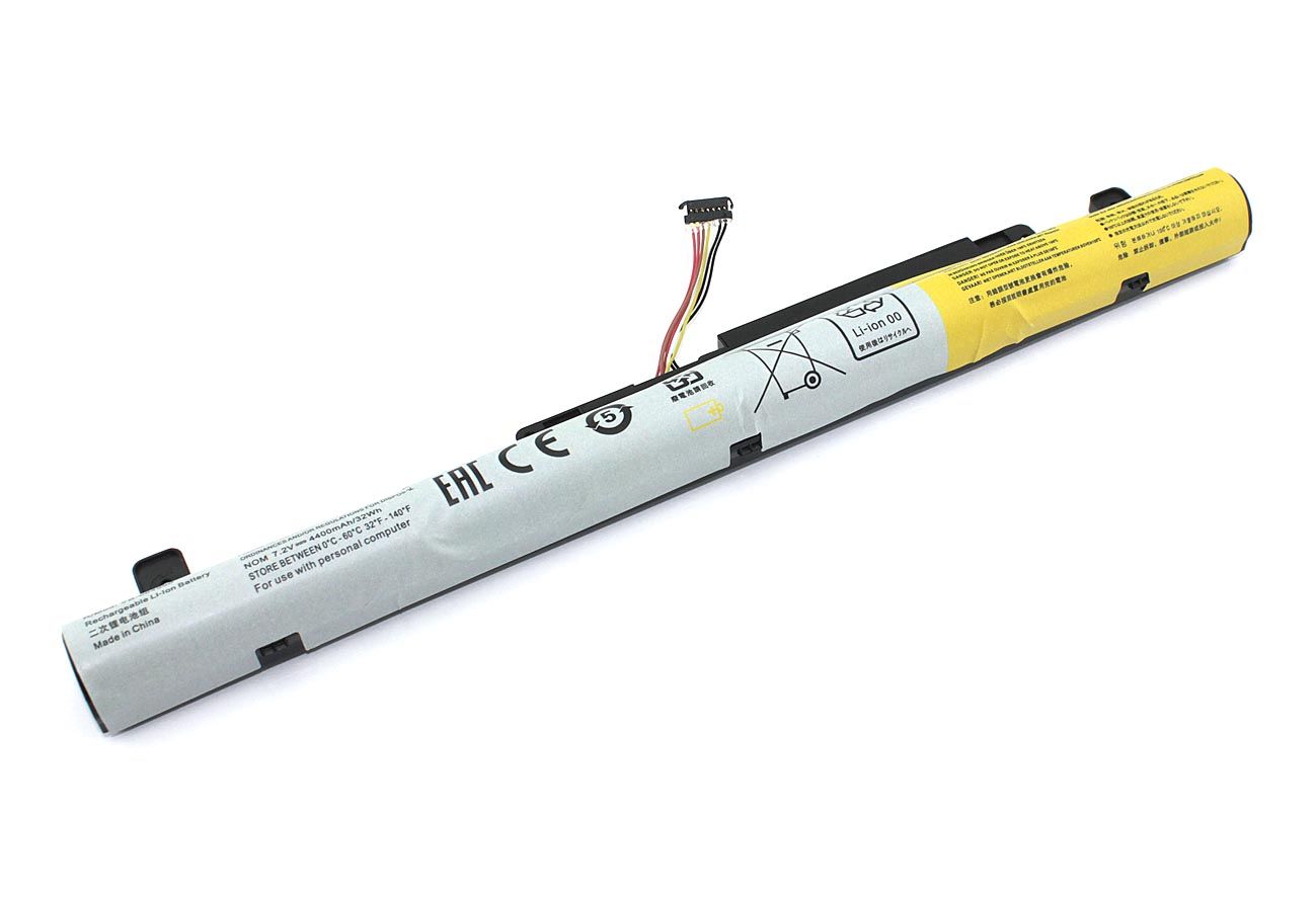 Аккумуляторная батарея для ноутбука Lenovo Flex 2 14 (L13L4A61-2S2P) 7.2V 4400mAh черная