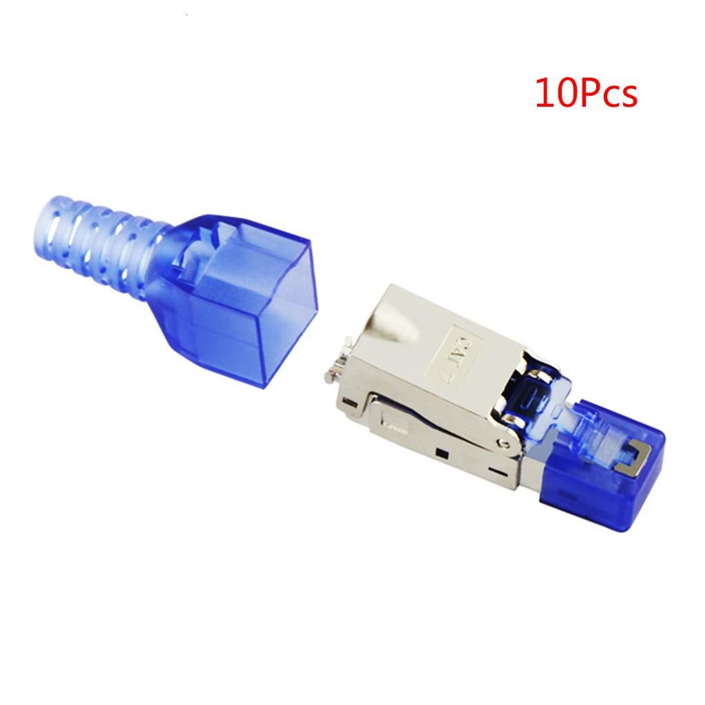 Коннекторы RJ45 CAT7, 10 шт, Синий