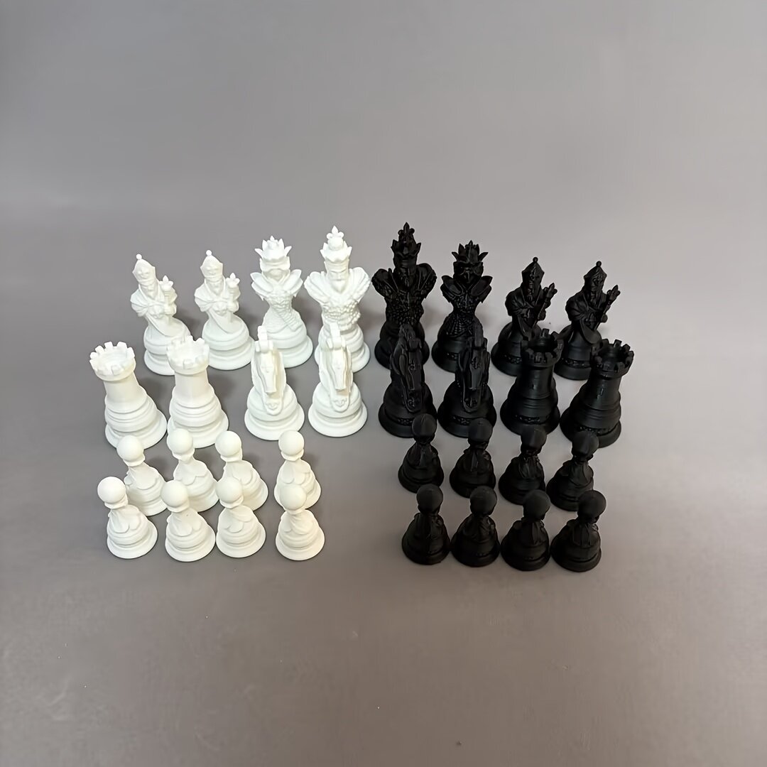 Шахматный набор с фигурами древнегреческих богов, 3D-печать, 32 штуки, белые и черные