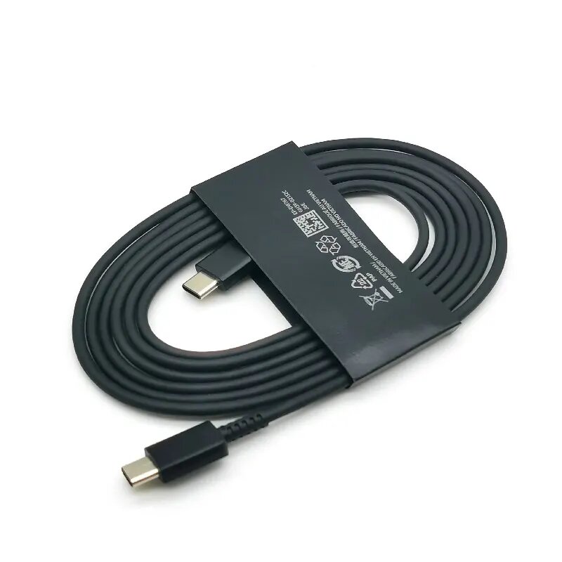 1,8 м 3A USB-кабель типа C к типа C для супер быстрой зарядки для Galaxy S25 S24 S23 S22 S21 S20 Note 20 10 Z Flip Fold 7 6 5 4 3 2