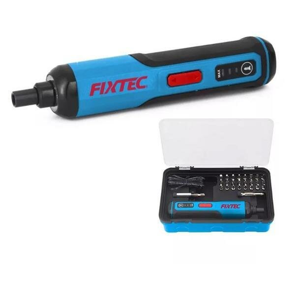 Отвертка аккумуляторная FIXTEC Отвертка аккумуляторная 26 аксессуаров Fixtec, регулировка крутящего момента, 3 скорости, кейс