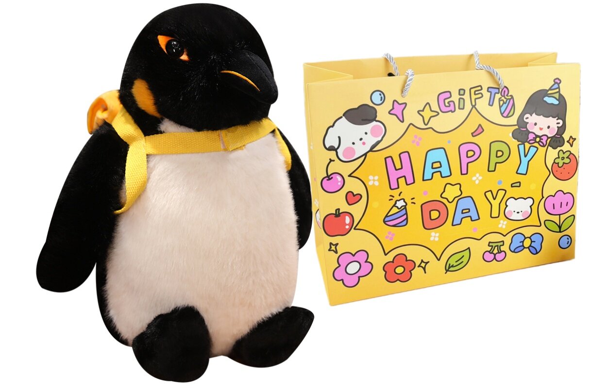 Плюшевая игрушка унисекс Mise, Backpack Penguin-Happy Day Shopping Bag, 45CM EU