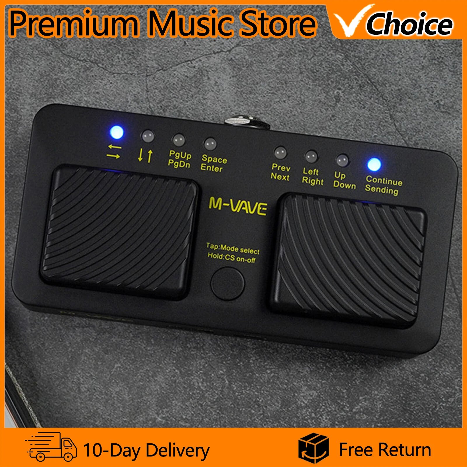 Беспроводная педаль M-VAVE Cube Turner Pro