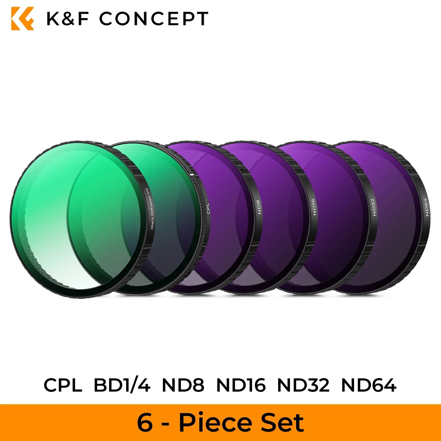 K&F CONCEPT Фильтры для DJI Osmo Action 6 CPL BM ND Filter Set