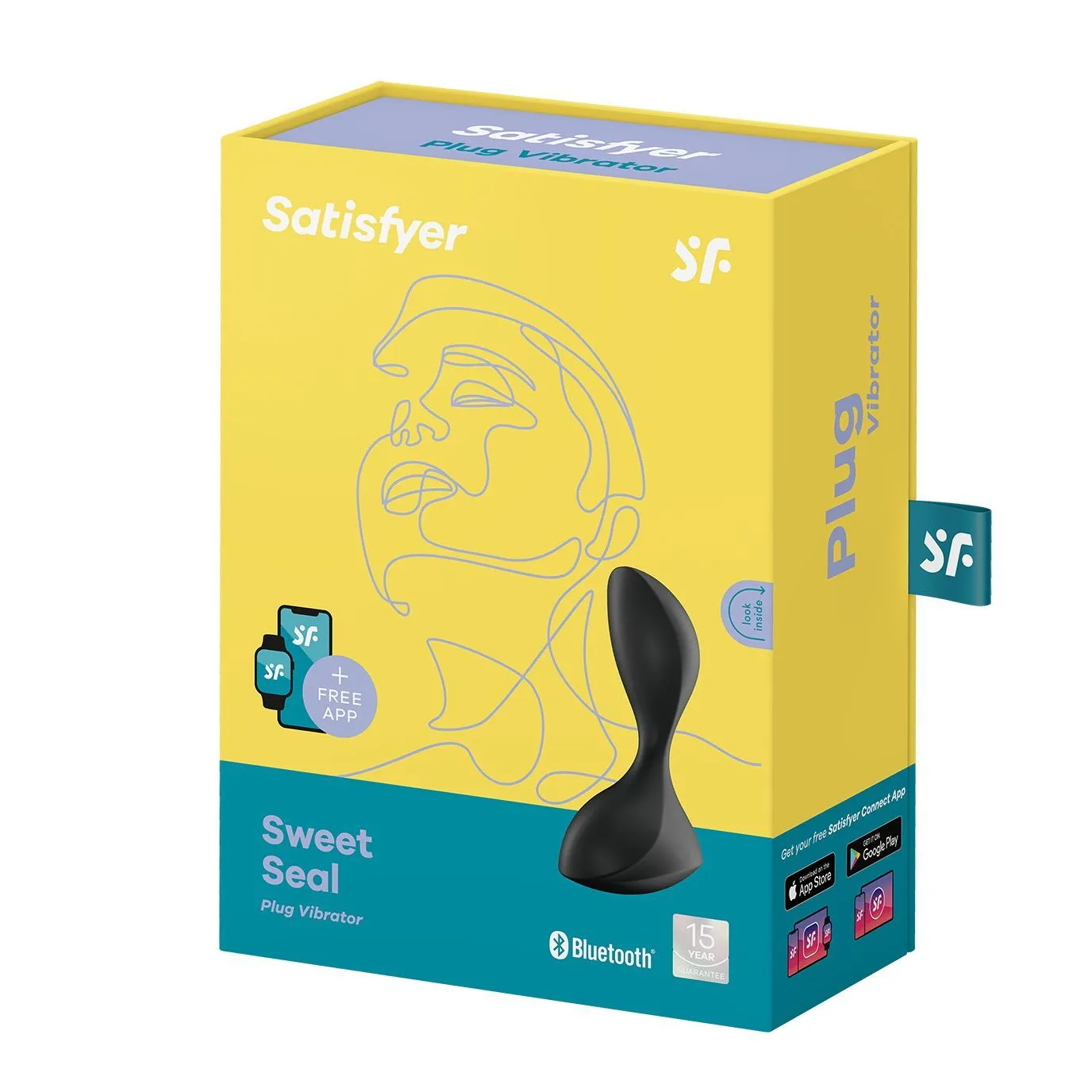 75735 Satisfyer Sweet Seal, черная. Пробка с вибрацией и управлением со смартфона