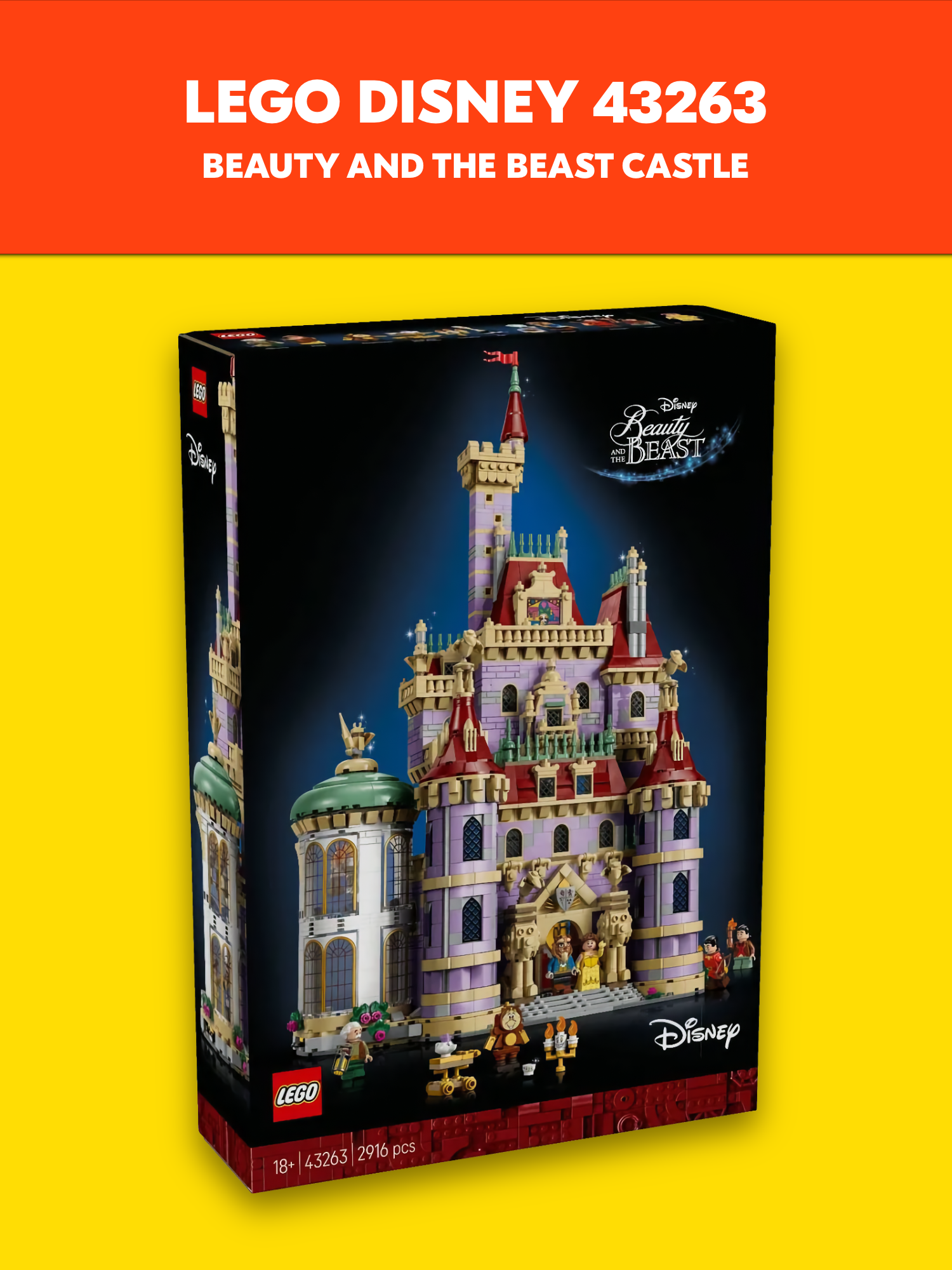 Конструктор LEGO Disney 43263 Красавица и Чудовище Замок, 2916 деталей