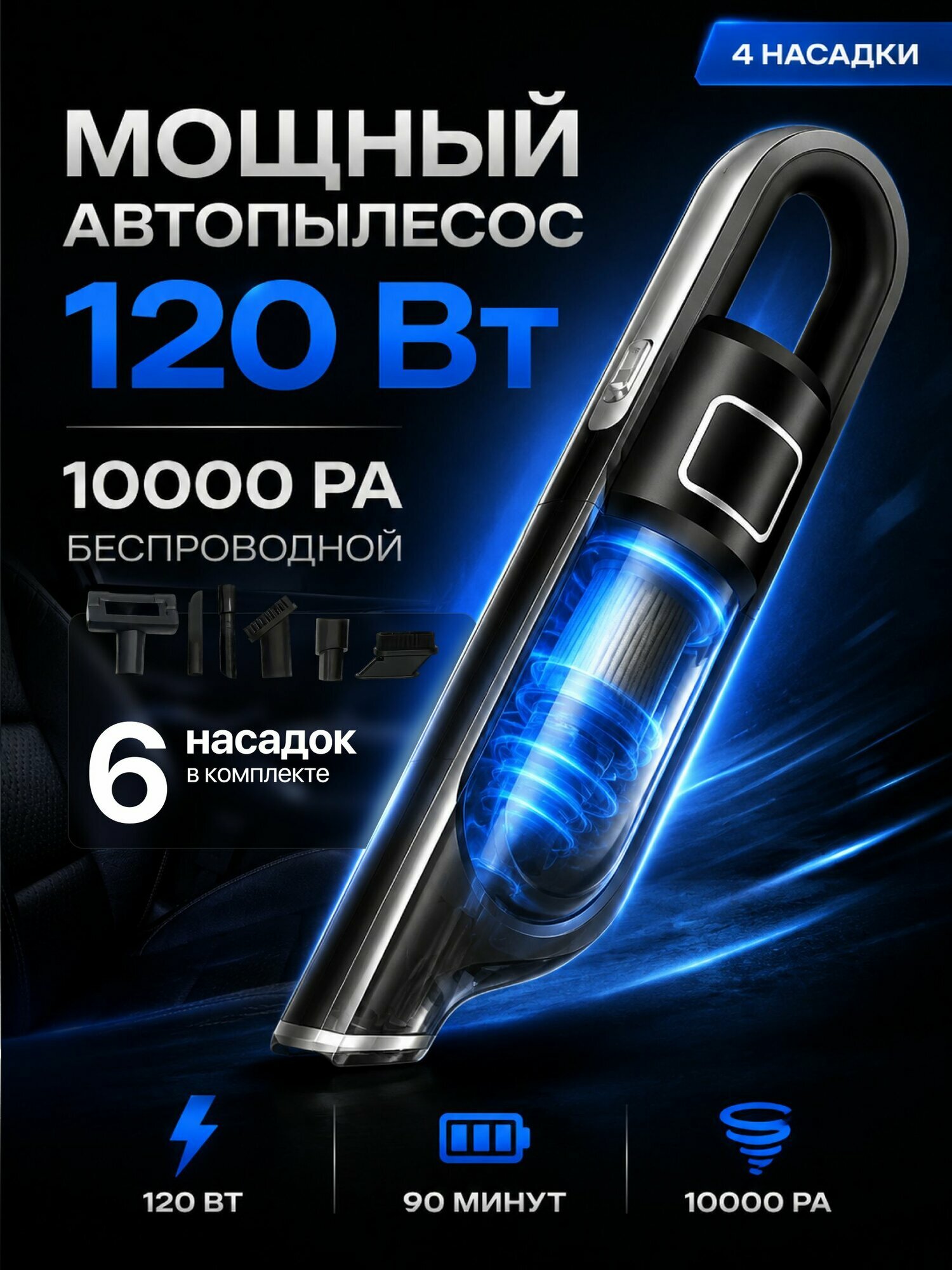 Пылесос для автомобиля беспроводной