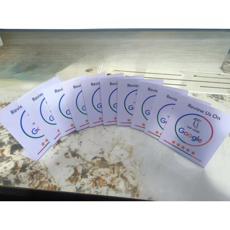 Белые NFC карты Google для отзывов (White 10)