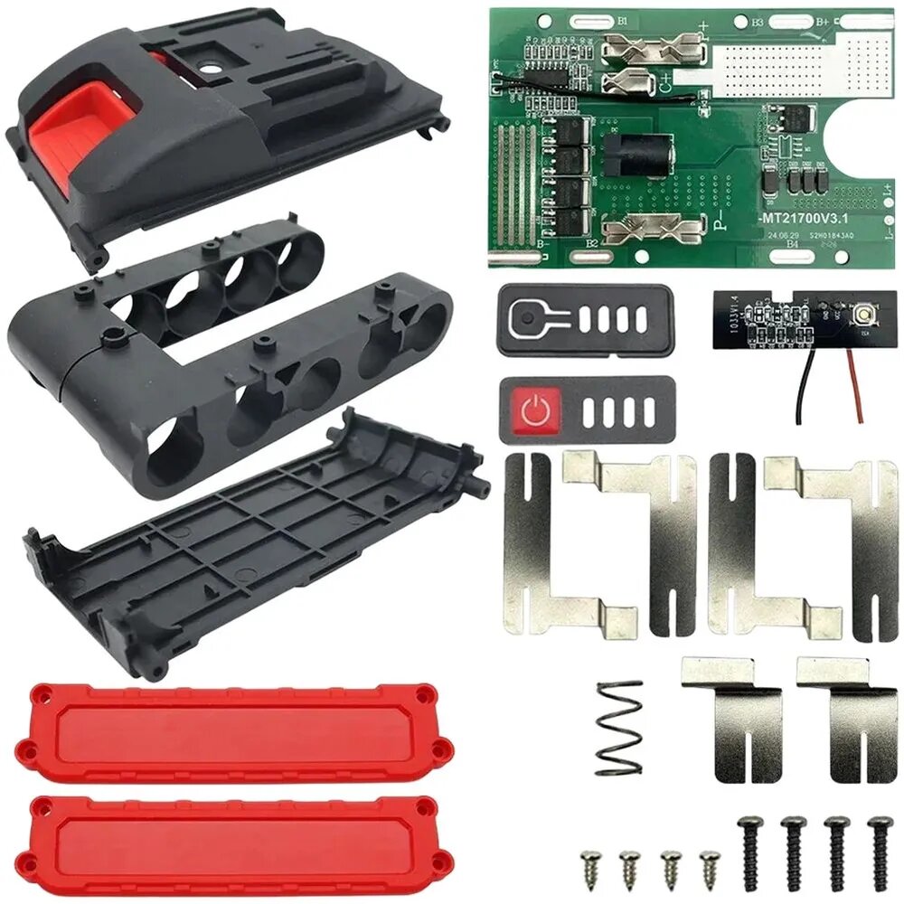 Корпус для 5 ячеек 21700, плата защиты, 18В, для инструментов Makita, Hitachi, Hitachi, Ryobi, 8.2x12.8x2.1 см