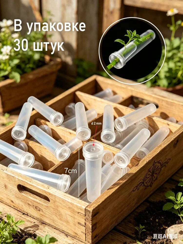 Водная капсула для стеблей цветов для букетов и срезанных растений, прозрачная, 30 шт