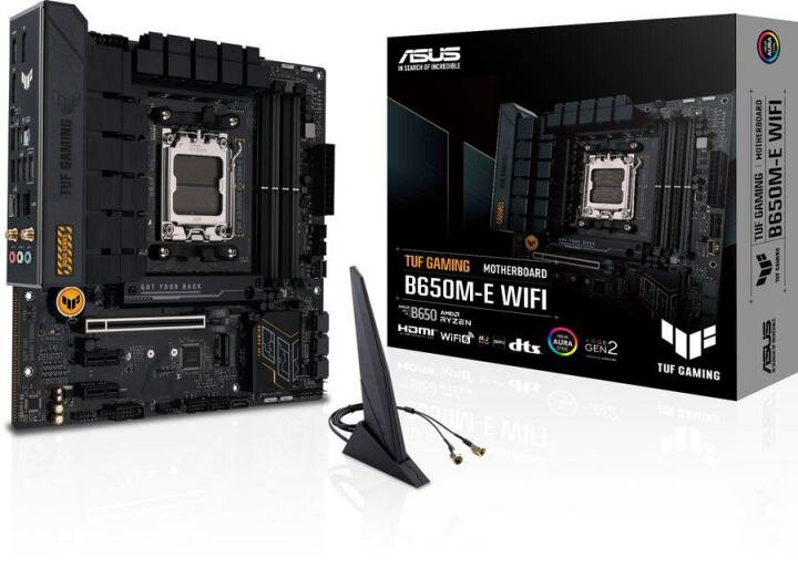 ASUS TUF GAMING B650M-E WIFI (RTL) AM5 B650 PCI-E HDMI+2xDP 2.5GbLAN+WiFi+BT SATA MicroATX 4DDR5