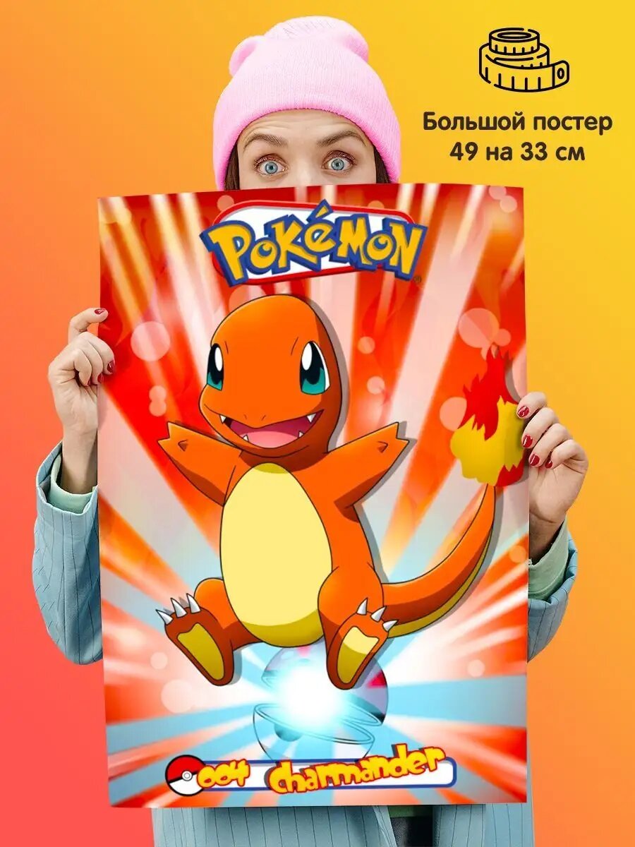 Постер плакат Pokemon Покемоны
