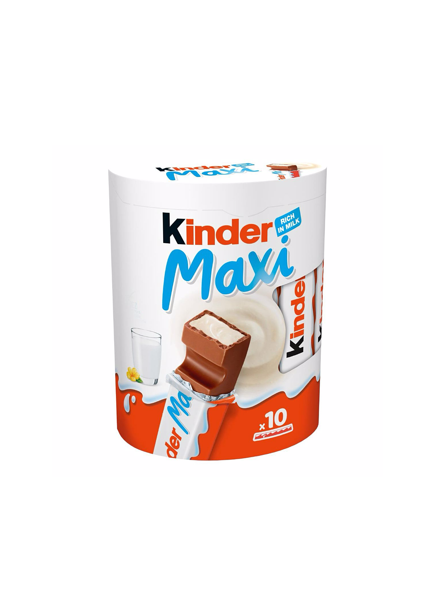 Kinder Maxi Riegel Киндер Макси шоколадные Батончики 21г*10 (Германия)