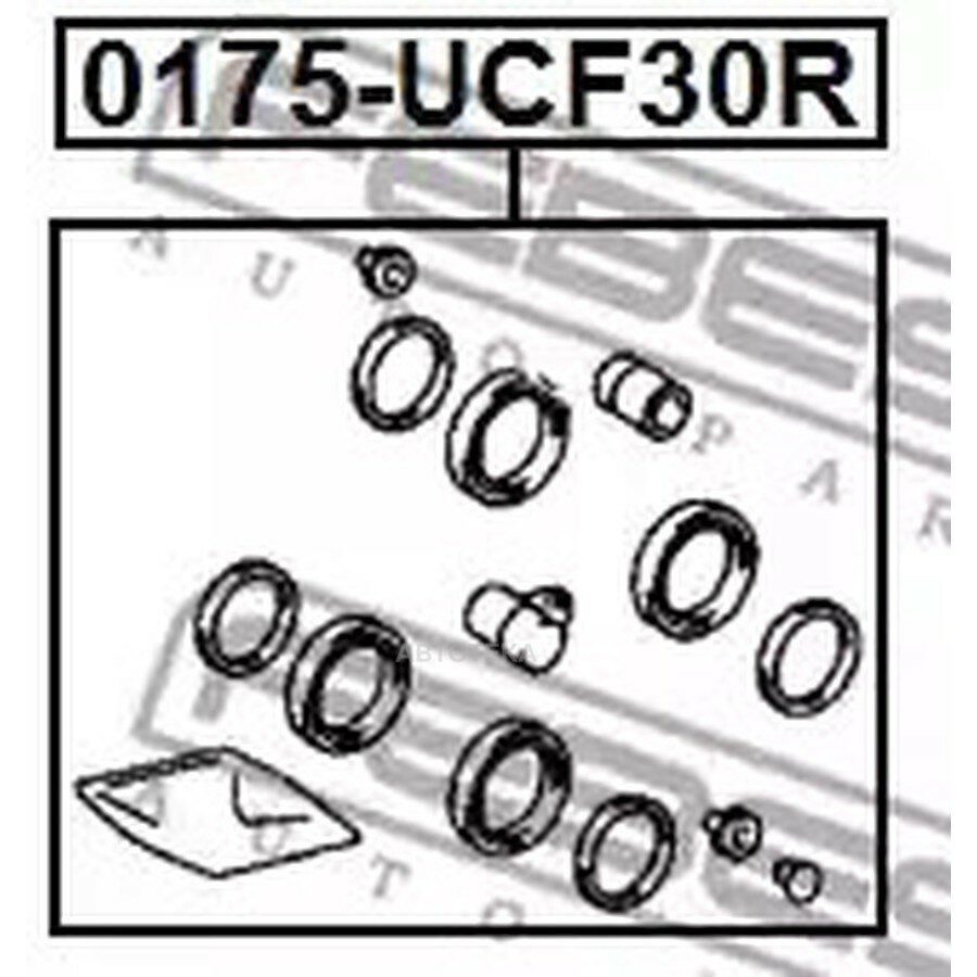 Ремкомплект суппорта тормозного заднего FEBEST 0175UCF30R