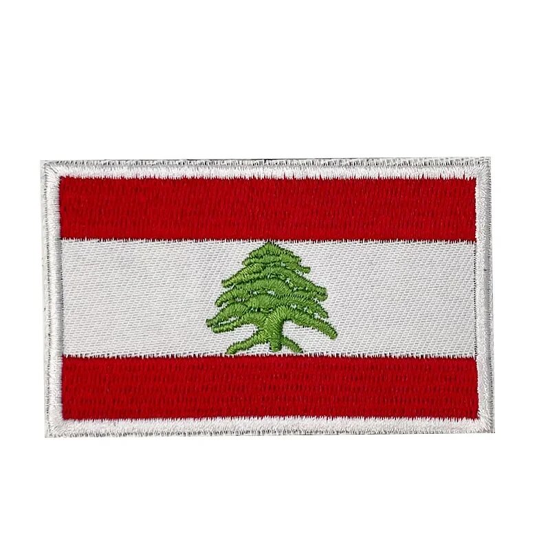 Нашивки с вышивкой флагов стран 8*5 см Lebanon