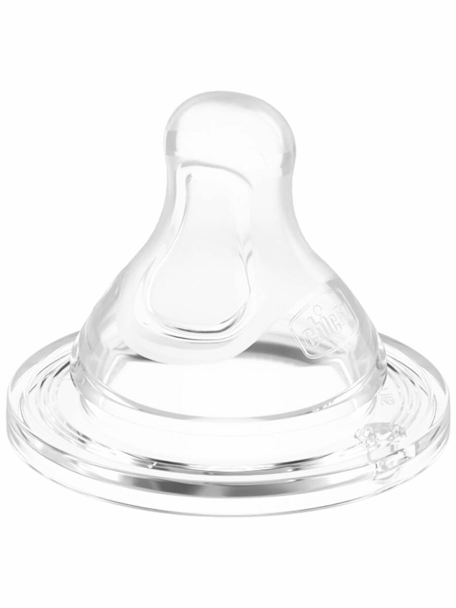 Соска силиконовая Physio для бутылочек Chicco 0+, 2 шт