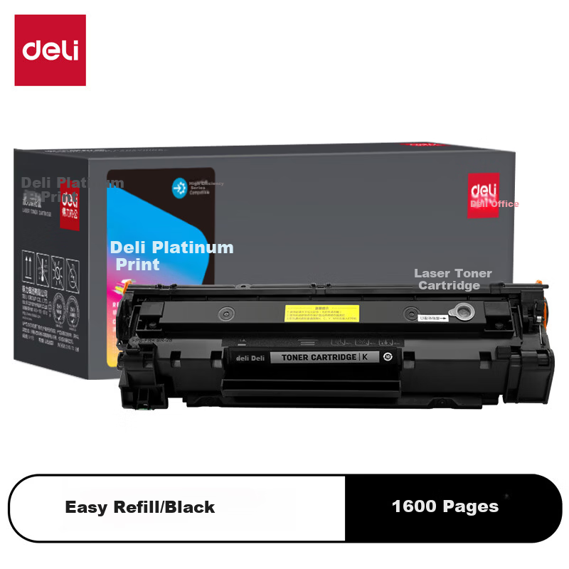 Картридж для тонера Deli CRG925/CE285A совместимый с принтерами HP M1132/M1210/M1212nf и Canon 6018/MF3010 1600 страниц