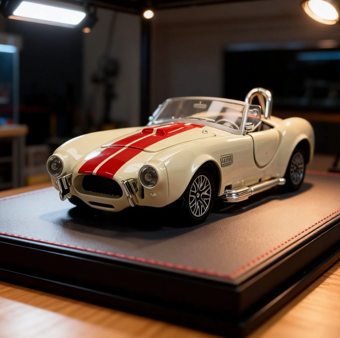 Металлическая модель спорткара Shelby AC Cobra, коллекционная машинка кабриолет, подарок для коллекционера