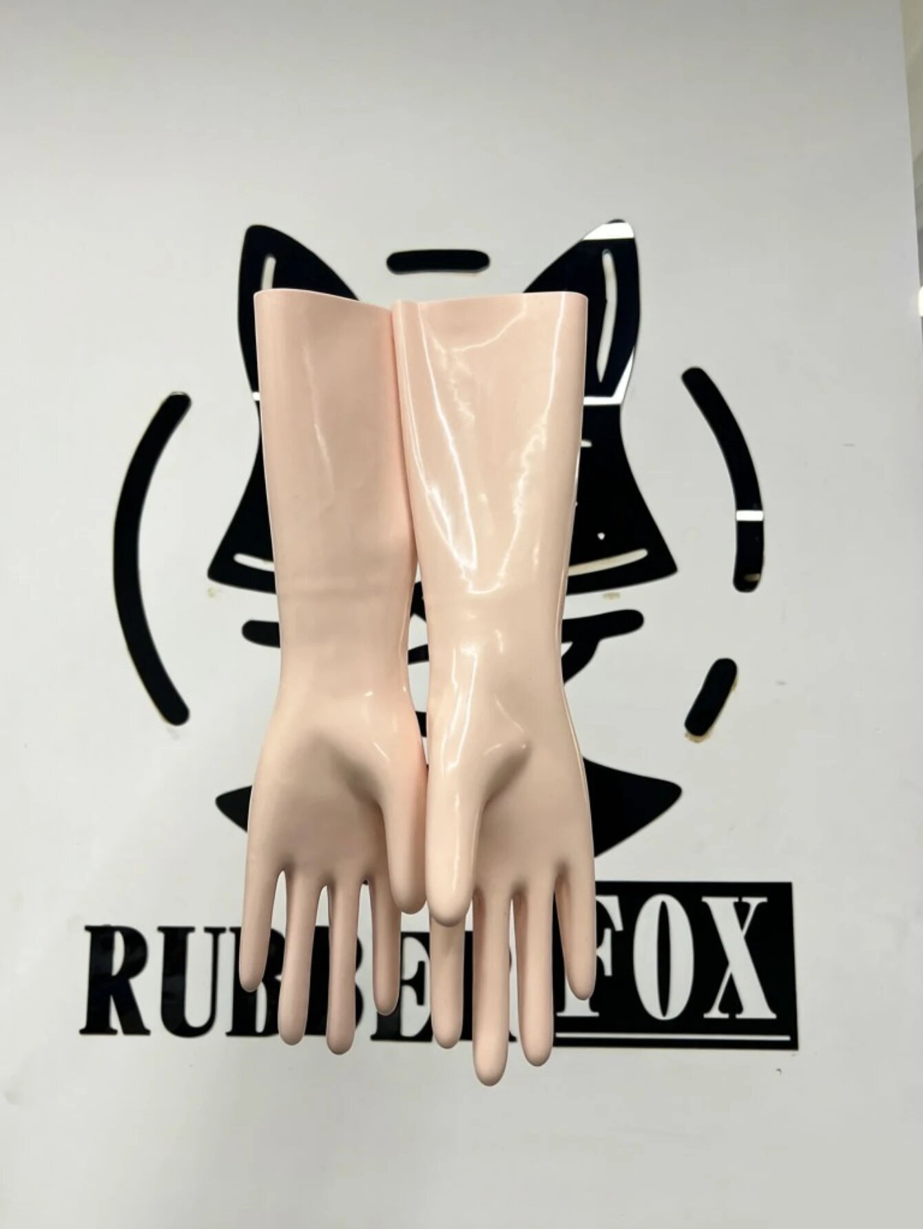 Сиреневые латексные перчатки S, short gloves skin