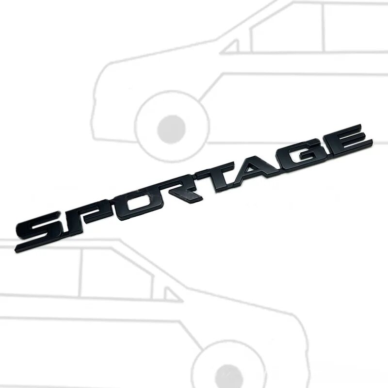 Наклейка SPORTAGE Matte black на багажник автомобиля