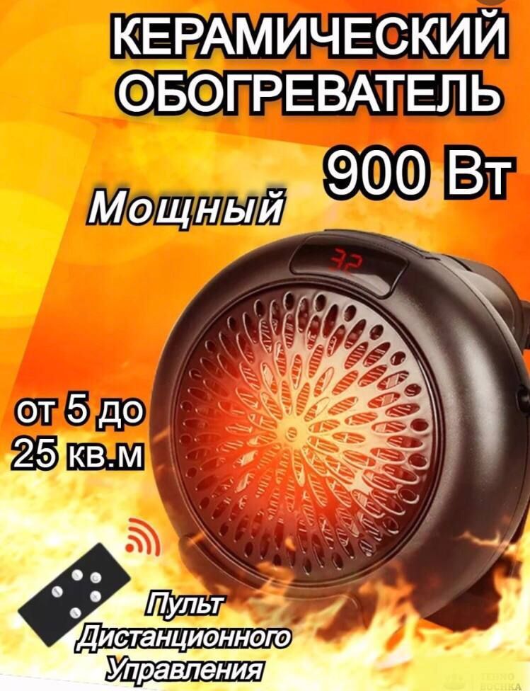 Мини обогреватель Wonder Heater Pro/ Портативный настенный тепловентилятор/ Мини круглый керамический элемент нагревания