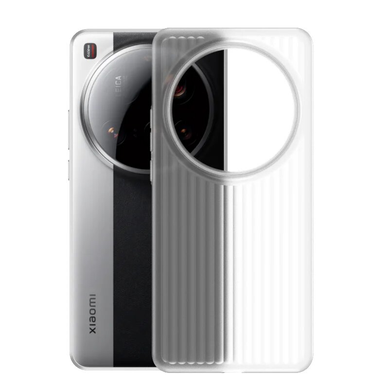 Чехол Xiaomi 15 Ultra, прозрачно-белый, гофрированный