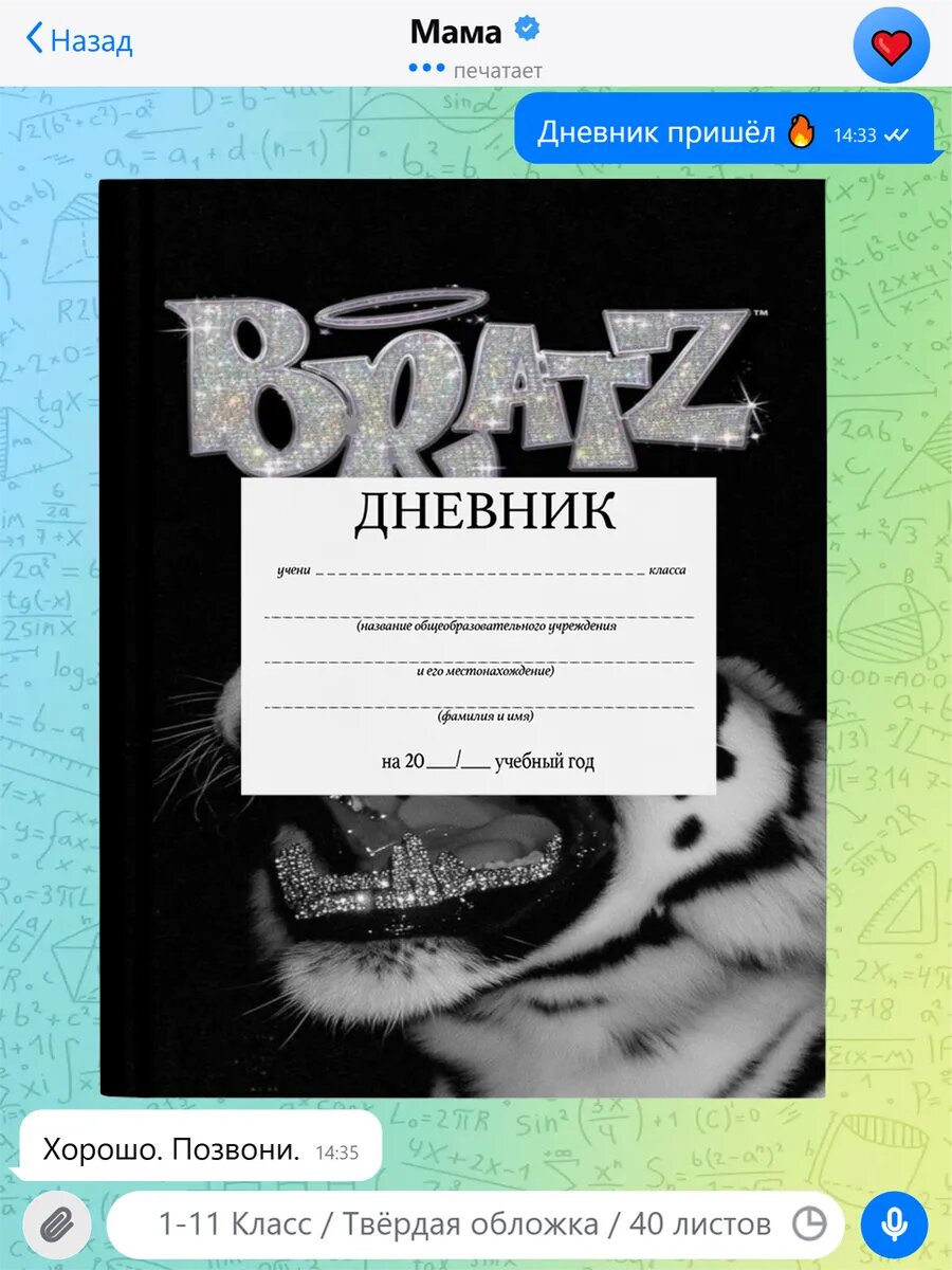 Школьный дневник с принтом y2k pinterest