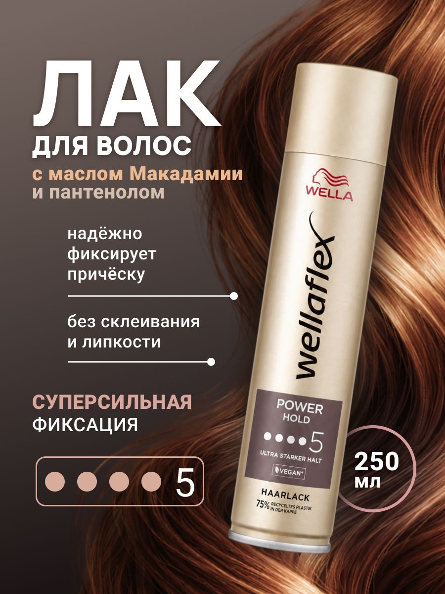 Лак для волос Wella Wellaflex Power Hold Сила контроля, Ультра сильная фиксация 5, 250 мл