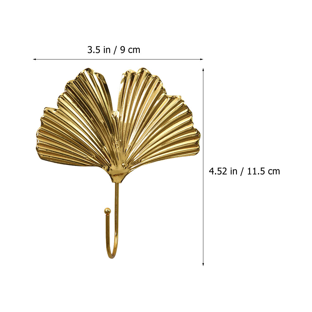 4 Штуки Настенный Крючок В Forme Дубового Листа Металлический Изысканный Golden 11 50X9 00X0 10Cm