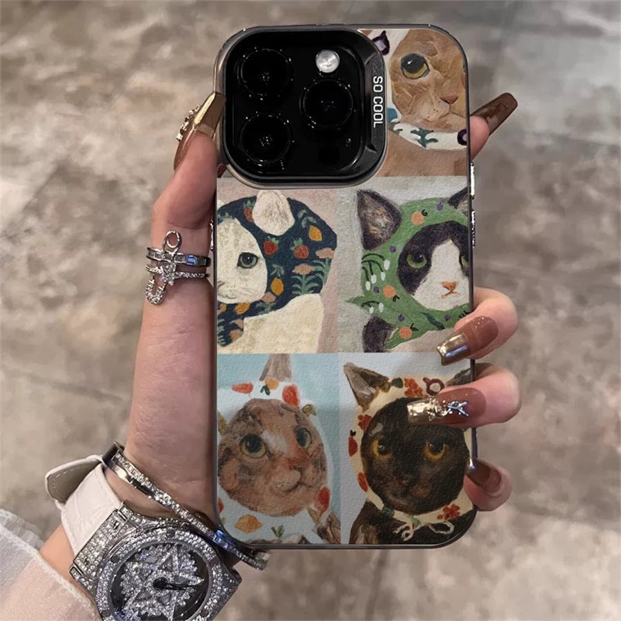Чехол на Айфон 17 Про Макс / IPhone 17 Pro Max чёрный с Кошачий силиконовый ударопрочный