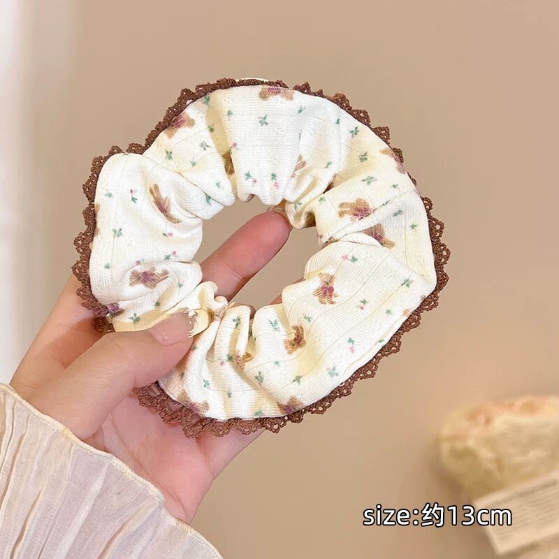 Лаковая бабочка-медвежонок с эластичным шнуром, мягкие вязаные аксессуары для волос, очаровательные и удобные