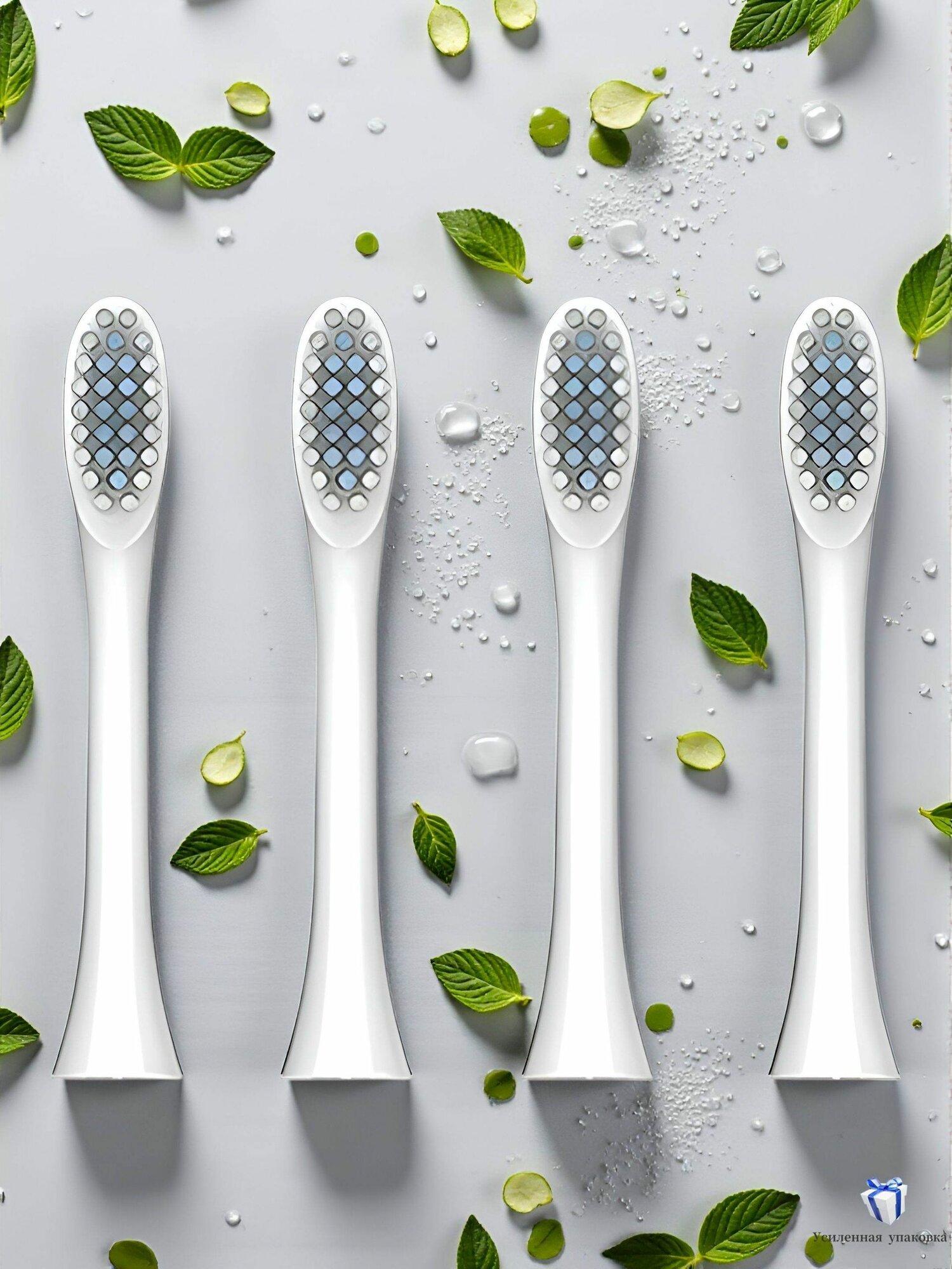 Комплект 4 ШТ насадка для электрической зубной щетки Sonic Toothbrush X-3, белый