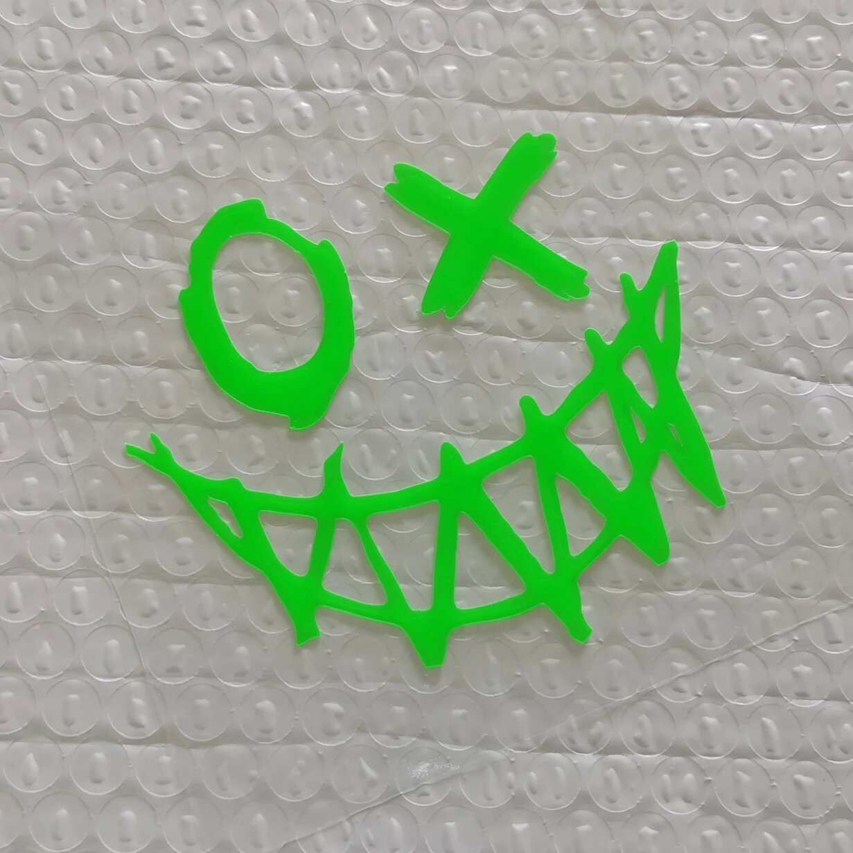 Наклейка дьявол, зеленый, Fluorescent Green