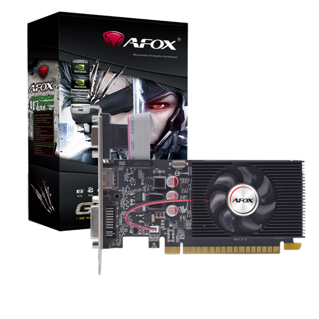 AF420-2048D3L2 Afox Видеокарта Afox GT420 2GB GDDR3 128bit VGA DVI HDMI 1FAN LP RTL