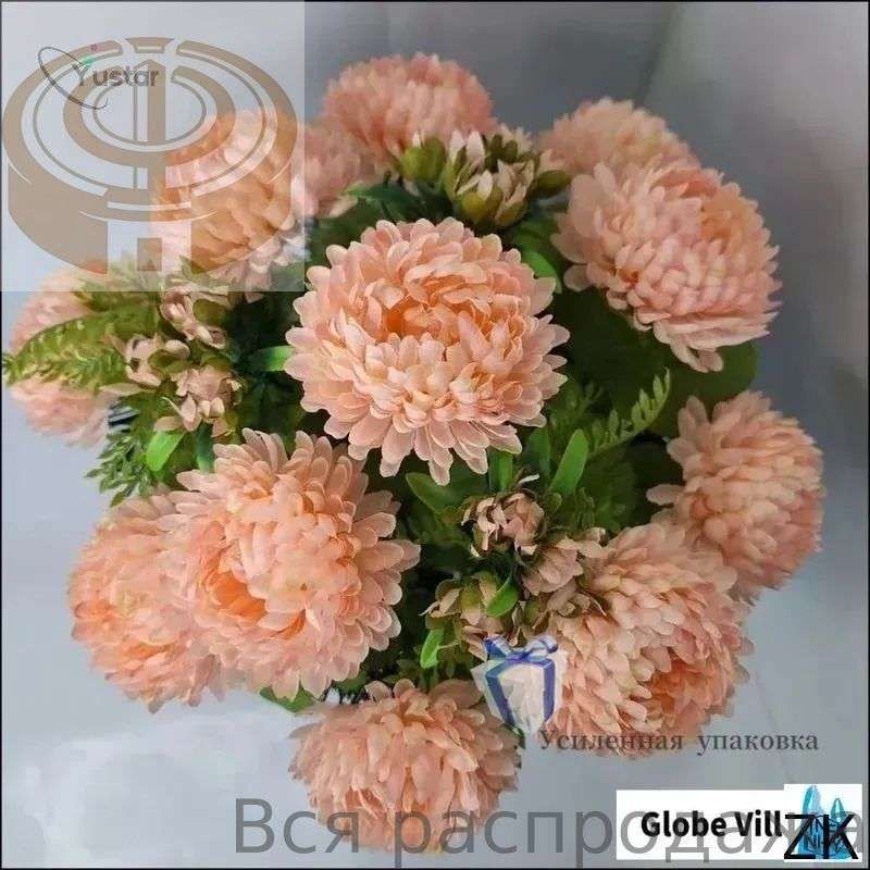 Траурная корзина Полянка с искусственными астрами, большая ритуальная композиция эксклюзивная