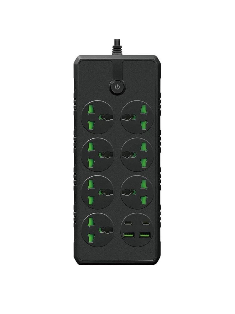 Сетевой фильтр,7 розеток с выключателем, удлинитель сетевой 2 м, универсальная розетка