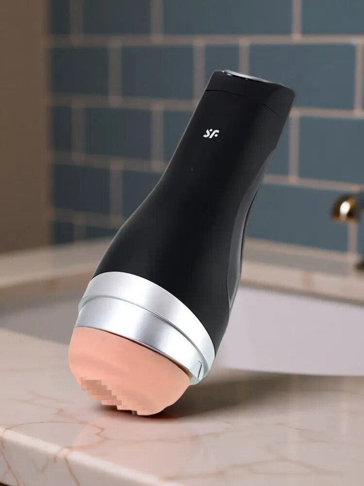 Мастурбатор нереалистичный Satisfyer Men Classic, TPE, чёрный, 25,4 см.