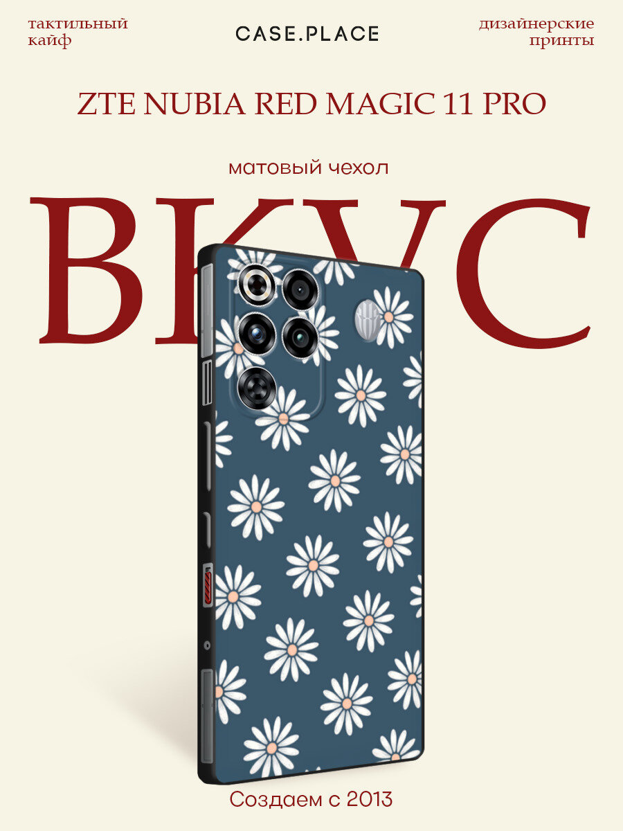 Чехол на ZTE Nubia Red Magic 11 Pro / ЗТЕ Нубиа Ред Мэджик 11 Про с принтом Красивые ромашки