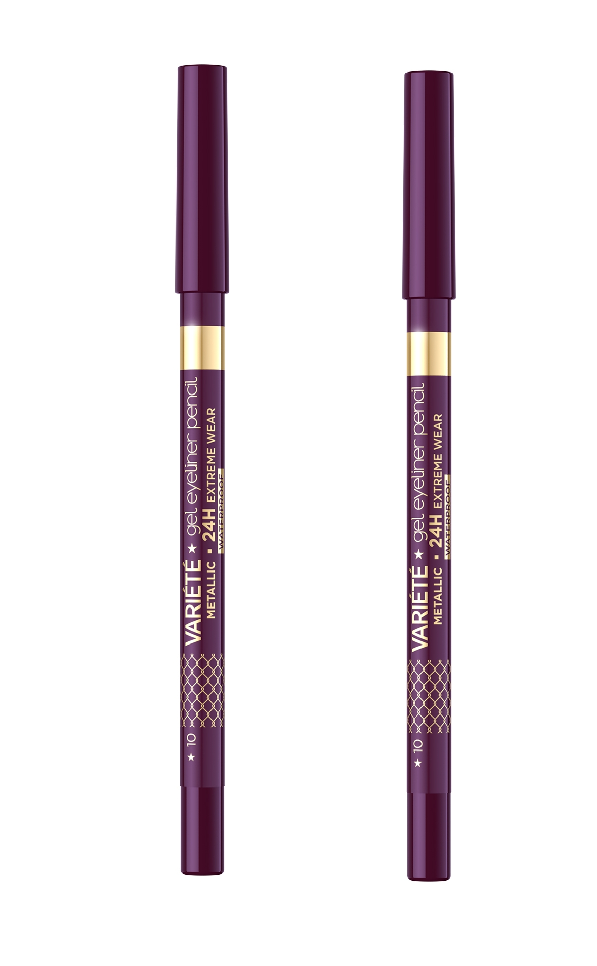 Гелевый карандаш Eveline для глаз - 10 aubergine серии variete gel eye liner 2шт
