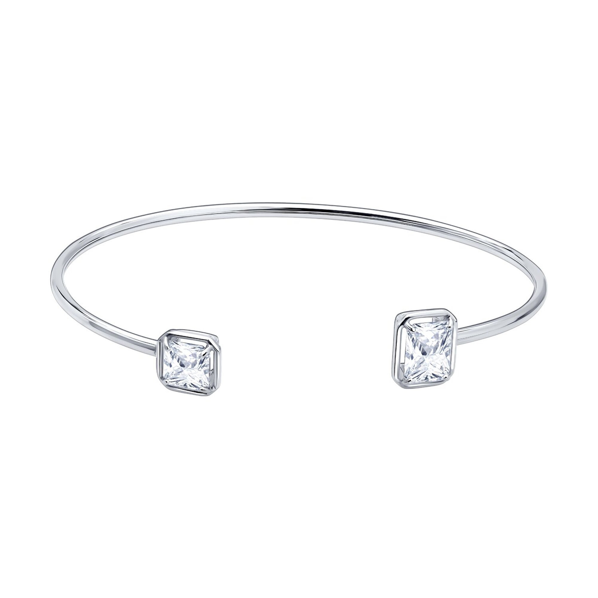 Браслет Diamant online, серебро, 925 проба, родирование, фианит