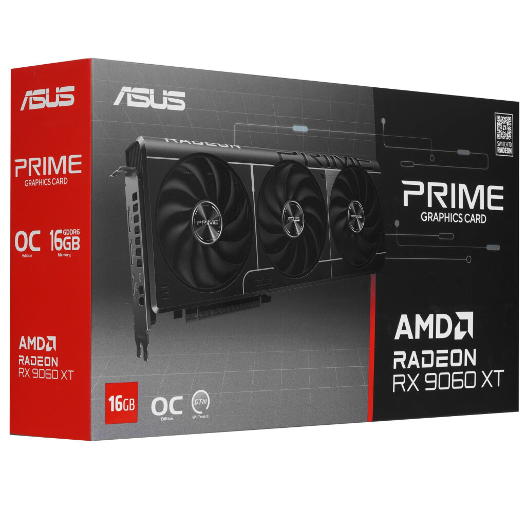 Видеокарта AMD Radeon RX 9060 XT 16Gb ASUS PRIME-RX9060XT-O16G