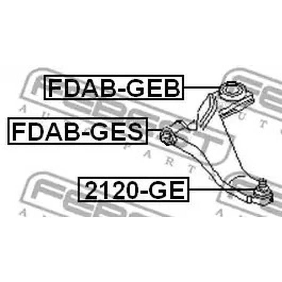 ! Выведено из ассортимента Опора шаровая FORD MONDEO GE 2000-2007 рычага перед. нижн. FEBEST 2120GE