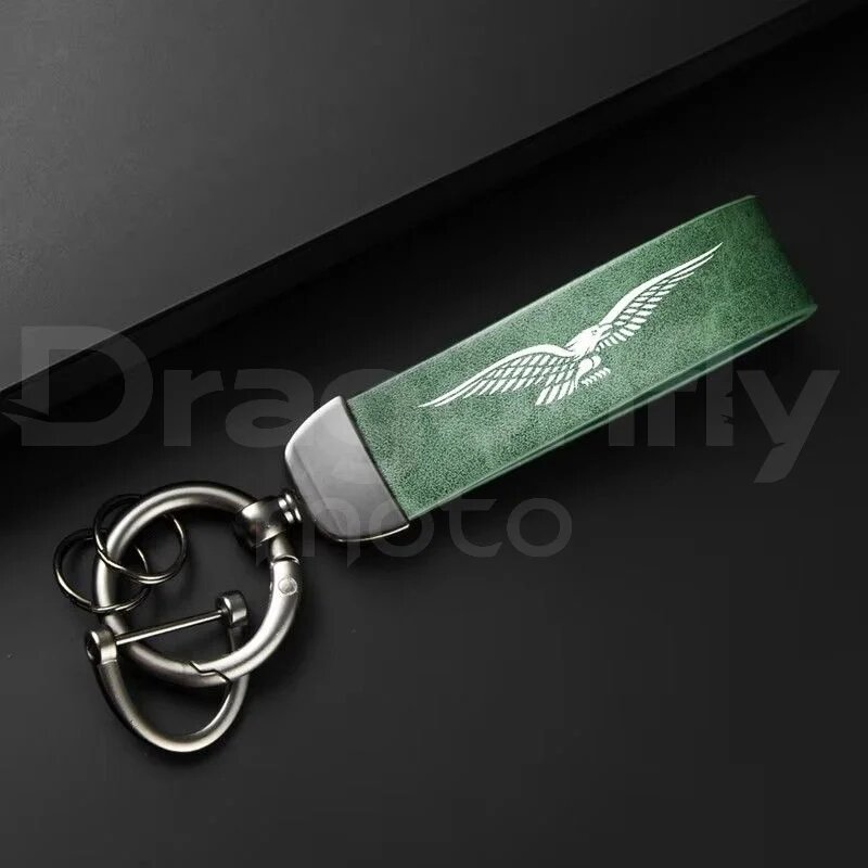 Брелок для ключей Bentley, изумрудный, кожа