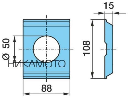 BPW 0300135100 формованная пластина !108x88x15/50 \BPW