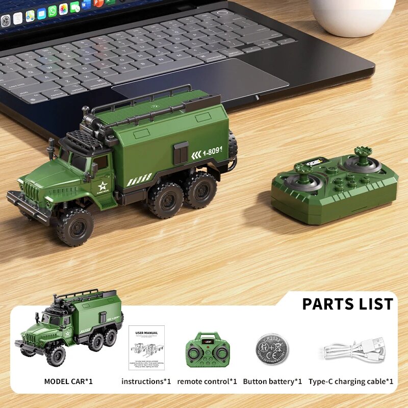 RC Грузовик 1:64 Зеленый, Command Vehicle-G