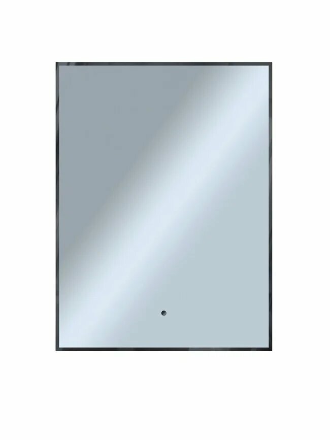Зеркало 1MarKa Форма Классик (Shape Strict) 60x80 со светодиодной подсветкой, 60 см, черное, зеркало настенное в ванную, в современном стиле