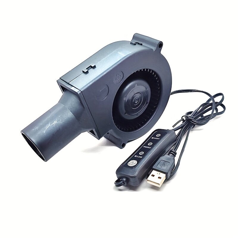 5V USB-вентилятор с регулировкой скорости и воздушным выходом для улучшения горения, портативный, для кемпинга и барбекю, модель 9733