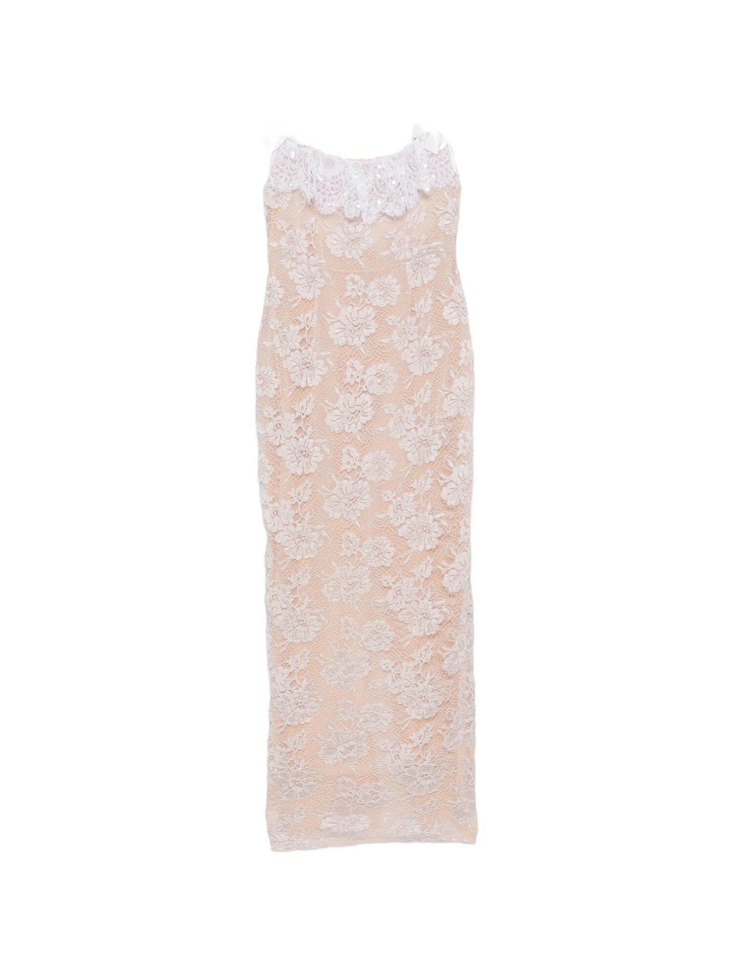 Платье Sequin-embroidered lace maxi dress