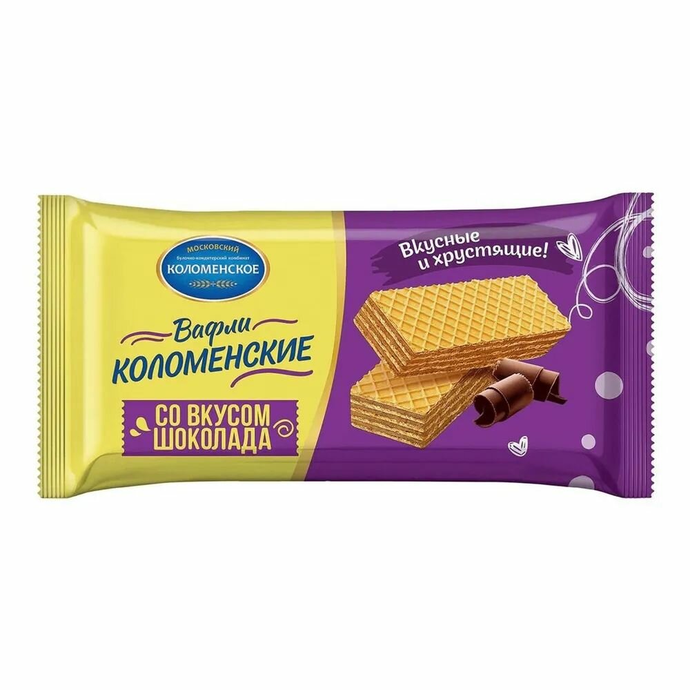 Коломенское Вафли Со вкусом шоколада, 200 г